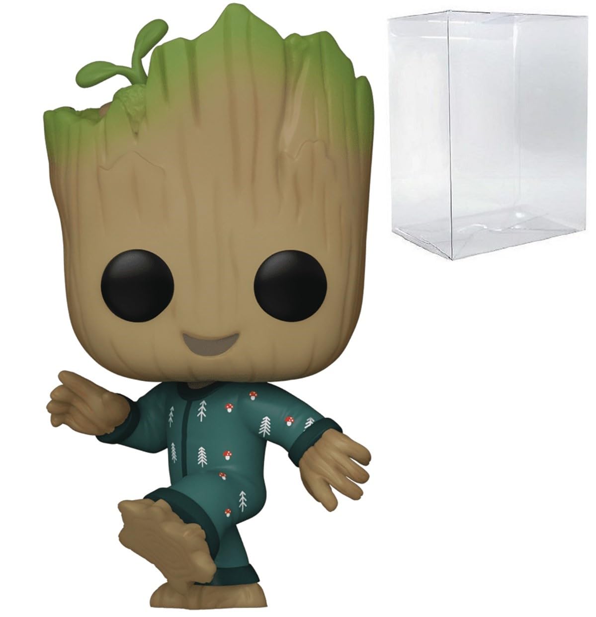 POP Marvel: I Am Groot - Groot Dancing in Onesie PJs Funko Vinyl Figure (Bundled with Compatible Box Protector Case), Multicolored, 3.75 inches