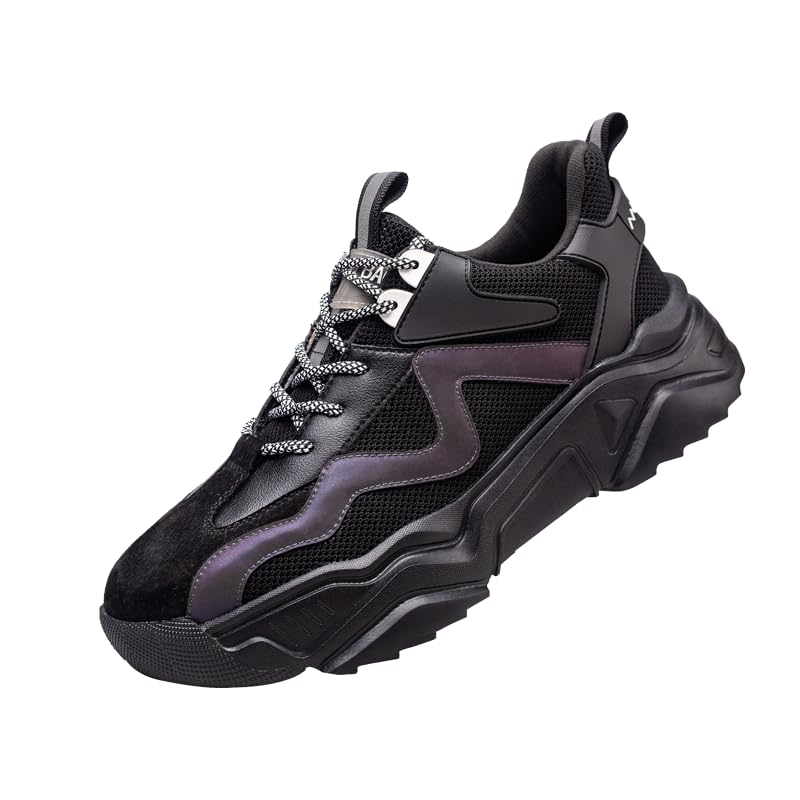 Steel Toe Sneakers for Men Steel Toe Shoes for Work Safety Toe Shoes Lightweight Indestructible Shoes Slip on Zapatos con Punta de Acero para Hombres Zapatos de seguridad para Hombres Black