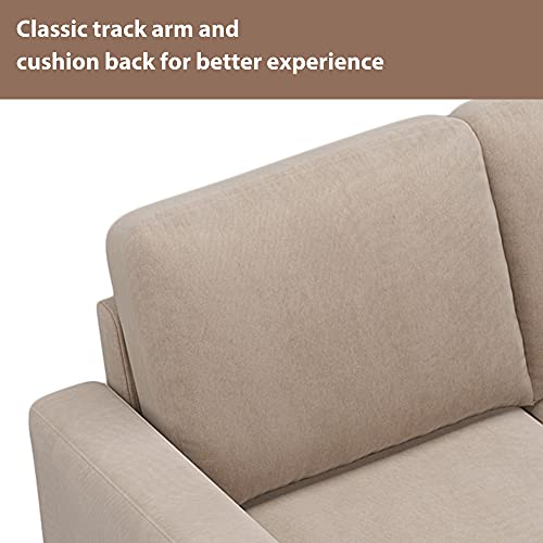 ERYE L-Shaped 3-Seaters Corner Sectional Sofa with Pull Out Sleeper Couch Bed and Reversible Storage Chaise for Home Office Apartment Living Room Furniture Sets Sofabed, Warm Grey