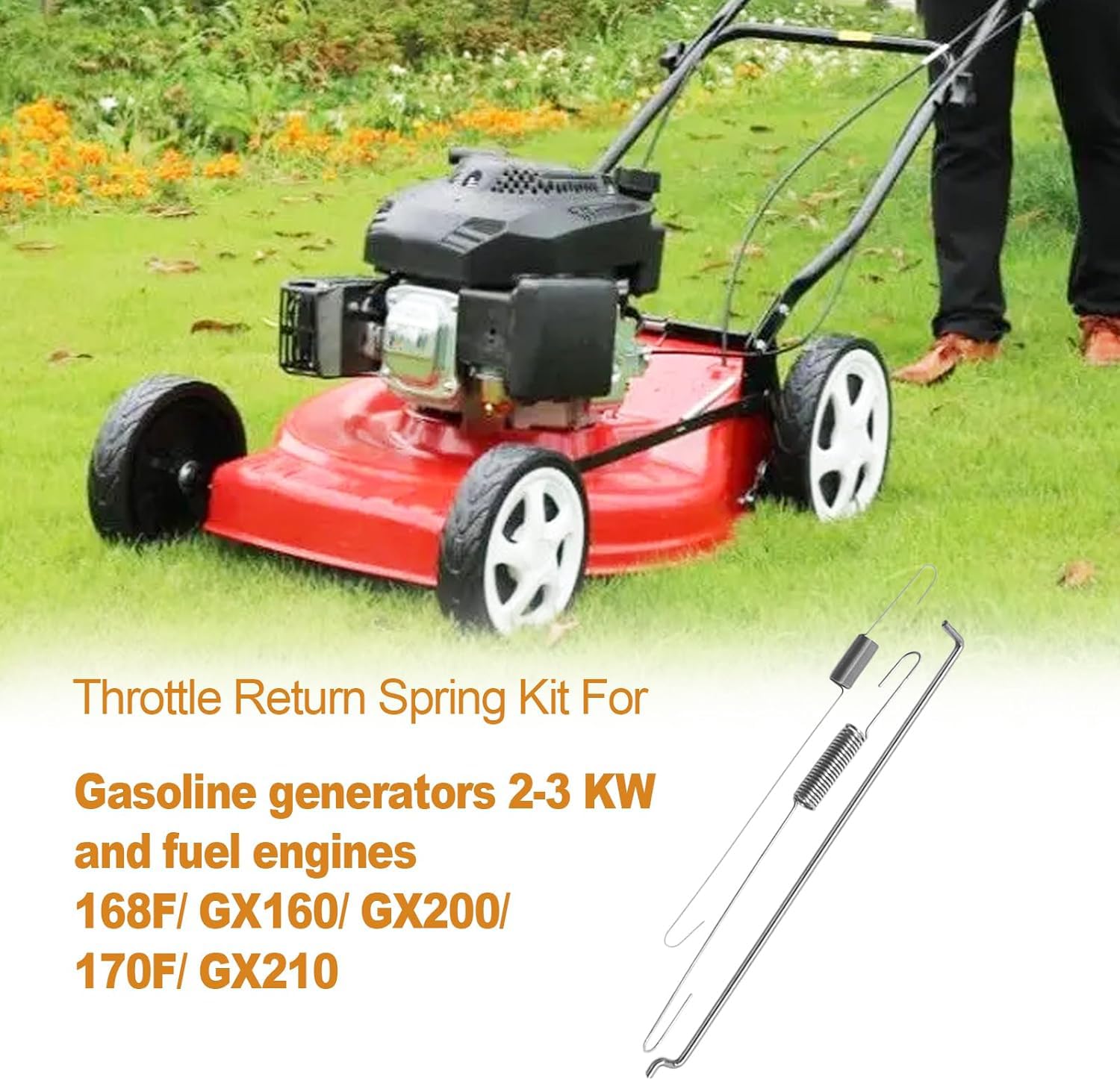 18 PCS Throttle Return Spring Linkage Kit, Carburetor Spring Classification Governor Connecting Rod Speed Control Spring Compatible with 168F, GX160, GX200, 170F, GX210 Honda Clone, Gasoline Engine