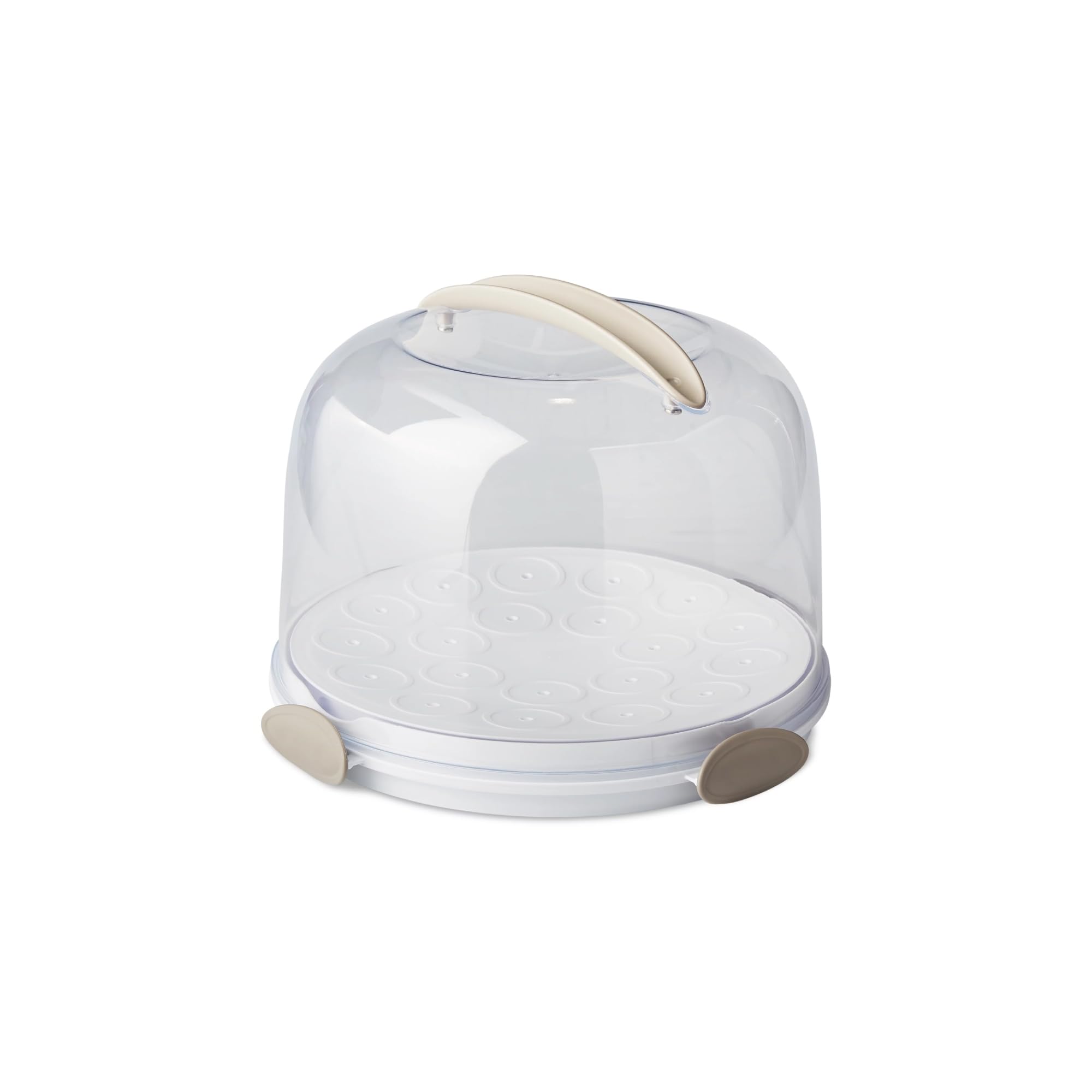 SEDLAV Round Cake Carrier with Lid and Handle - Dishwasher Safe, Sturdy Cake Plate with Dome, Shockproof and Waterproof - Holds up to 13" x 13" x 9.5" Cakes or 24 Cupcakes - Cake Holder with Lid