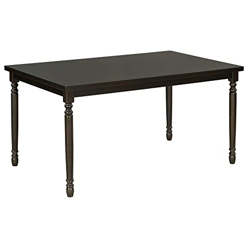 Lepfun 6 Piece Set, Wooden Rectangular Table with 4 Chairs and 1 Bench for Kitchen Dining Room, Home Furniture (Espresso)