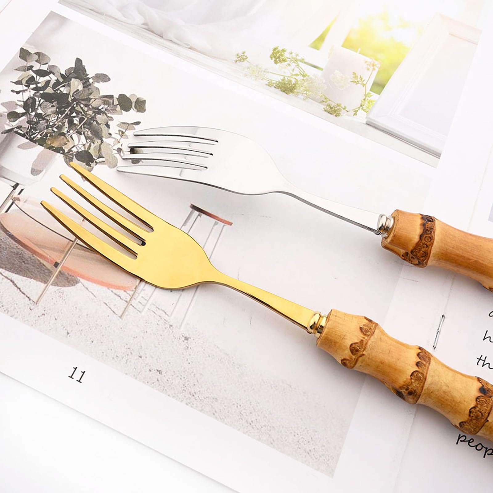 Snplowum 20piece Silver Tableware set, 304 Staainless Steel Cutlery Tea Eating Utensils For Dining Kitchen Wedding Party Gathering Or Restaurant, Service for 4