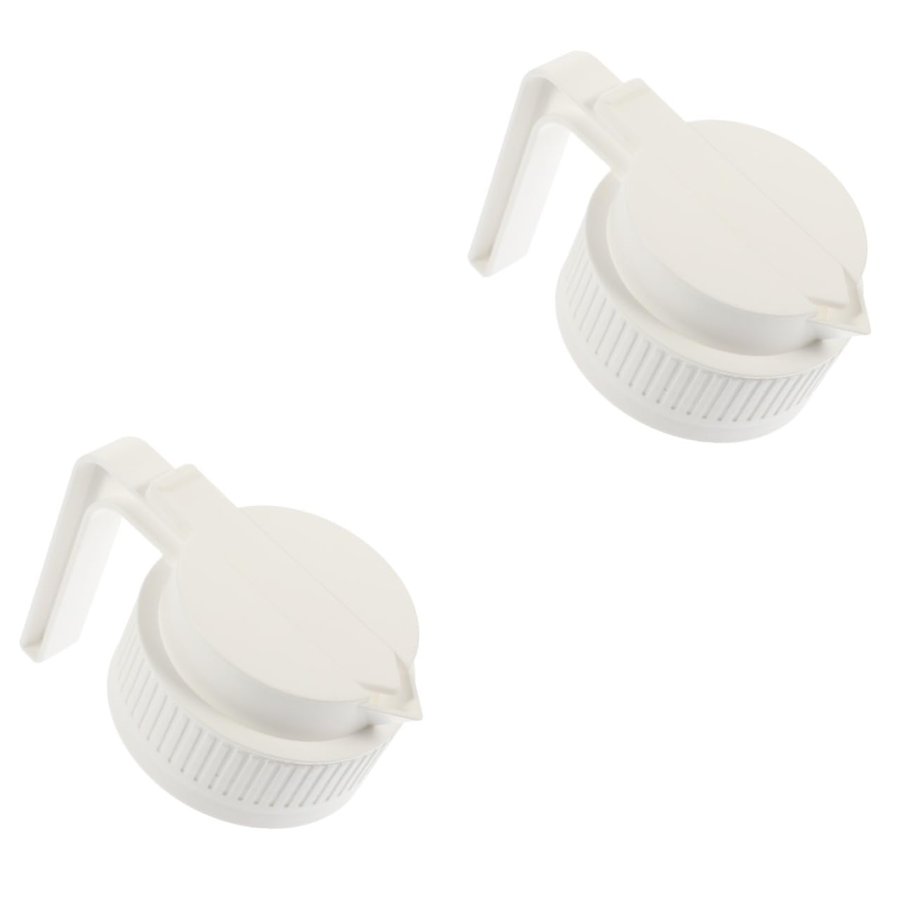 Hemoton 2pcs Mason Jar Pour Lids Flip Top Glass Bottle Glass Drinkware Wide Mouth Glass Jars Handheld Mason Jar Lid Plastic Mason Jar Caps Mason Jar Cover Mason Jar Accessories Clamshell