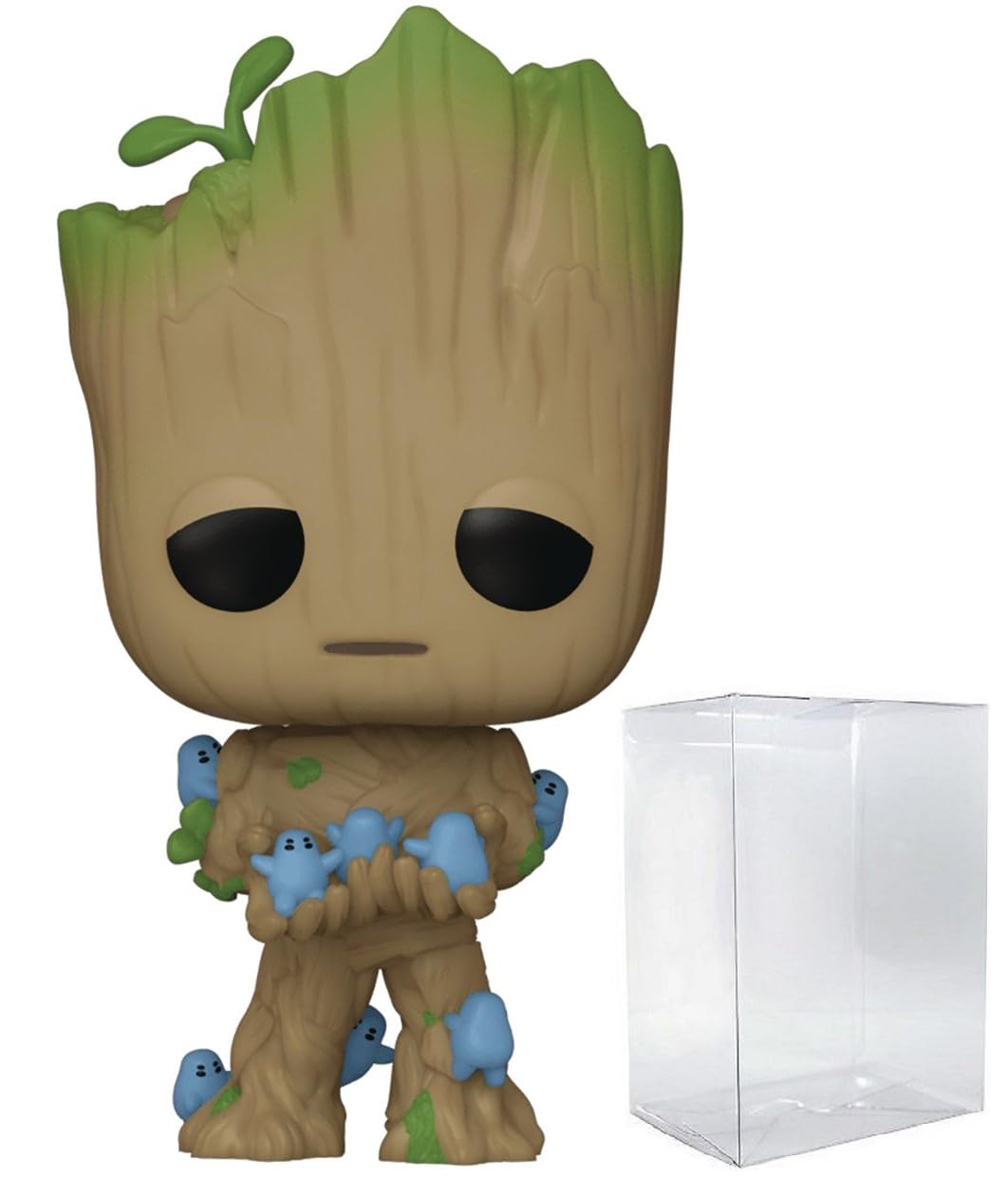 POP Marvel: I Am Groot - Groot with Grunds Funko Vinyl Figure (Bundled with Compatible Box Protector Case), Multicolored, 3.75 inches