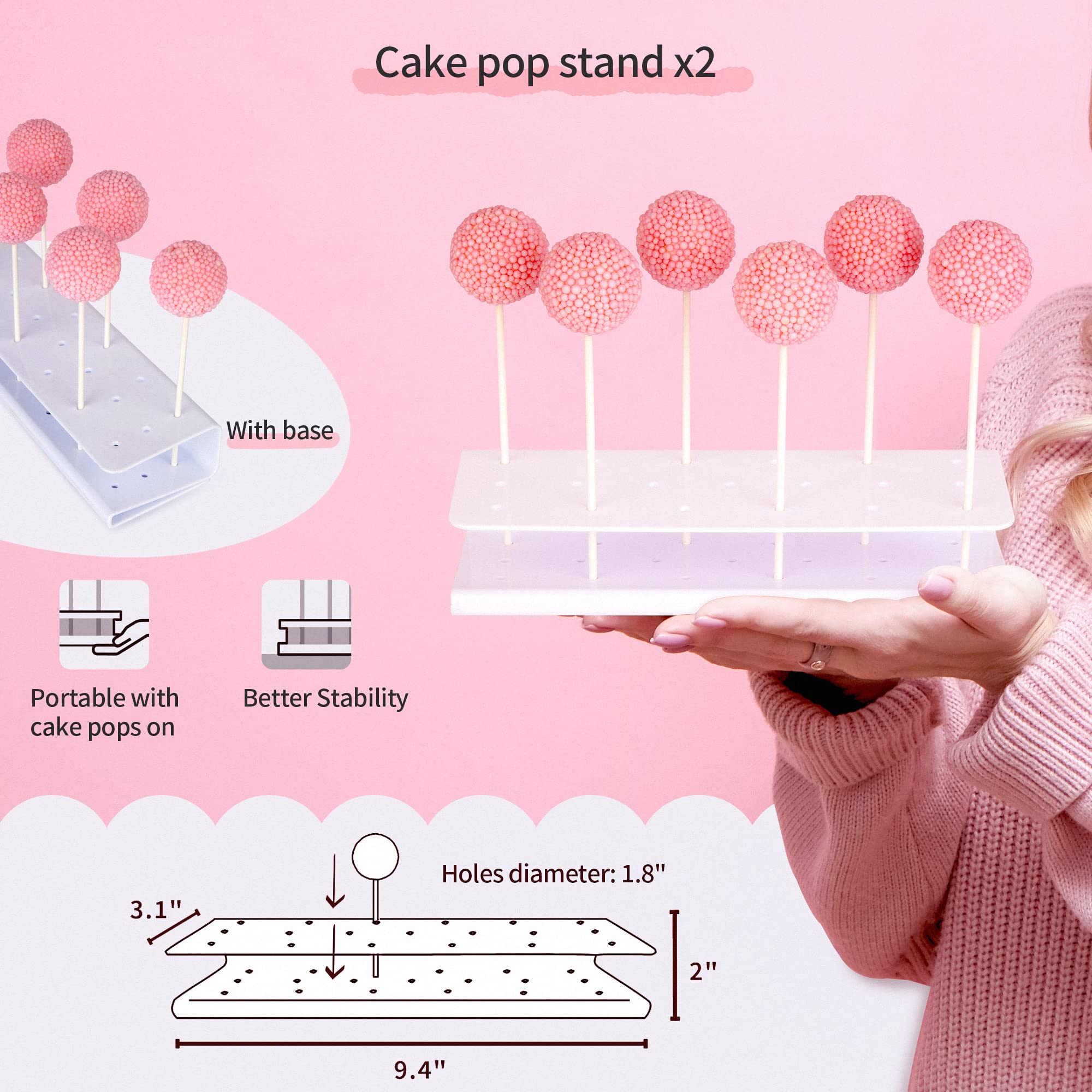 Big Party Must Haves: Pack of 15 NWK Cake Stand, Cupcake Stand Set, with 2X Large 2-Tier Cupcake Stands + 4X Large 3-Tier Cupcake Stands + 7 x Appetizer Trays +2 x Cake Pop Stands