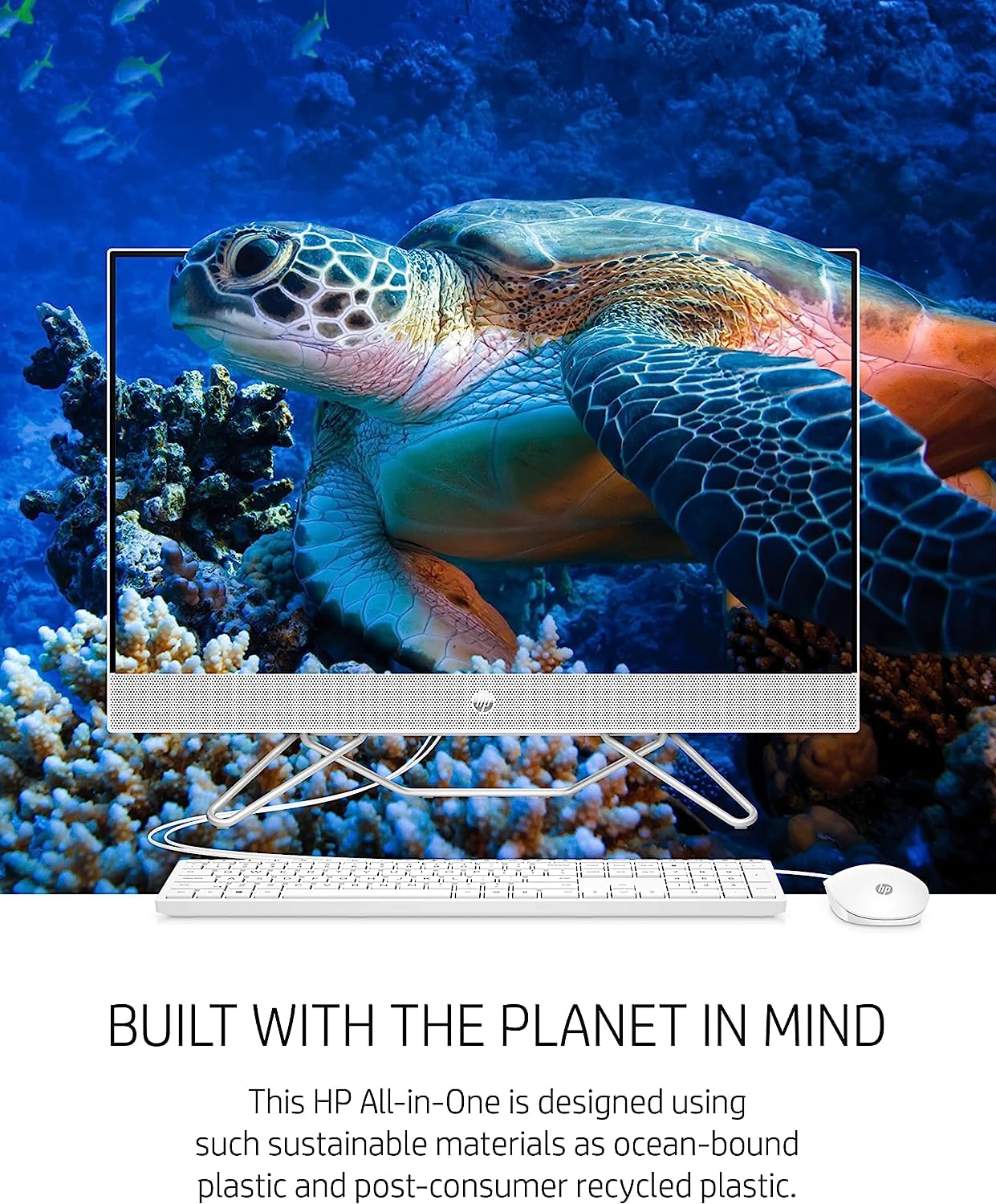 HP 2023 27-inch FHD IPS All-in-One Desktop PC AMD 4-Core Ryzen 3 5300U Radeon Graphics 16GB DDR4 512GB SSD 1TB HDD WiFi AC HDMI Webcam USB-C RJ-45 Wired KB Mouse Windows 11 Pro w/RE USB