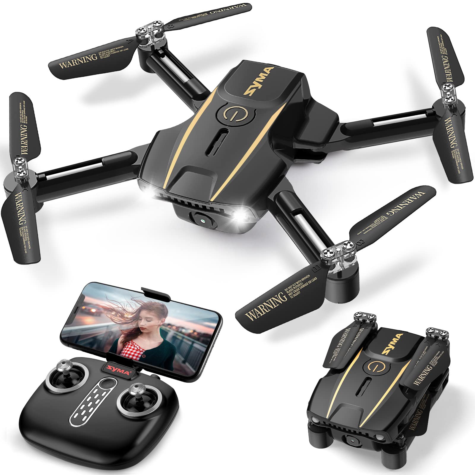 SYMA Mini Drone with Camera for Kids Adults with 720P HD FPV Camera Remote Control Quadcopter with Altitude Hold, Headless Mode, One Key Start Speed Switch UFO Toys Gifts for Boys Girls