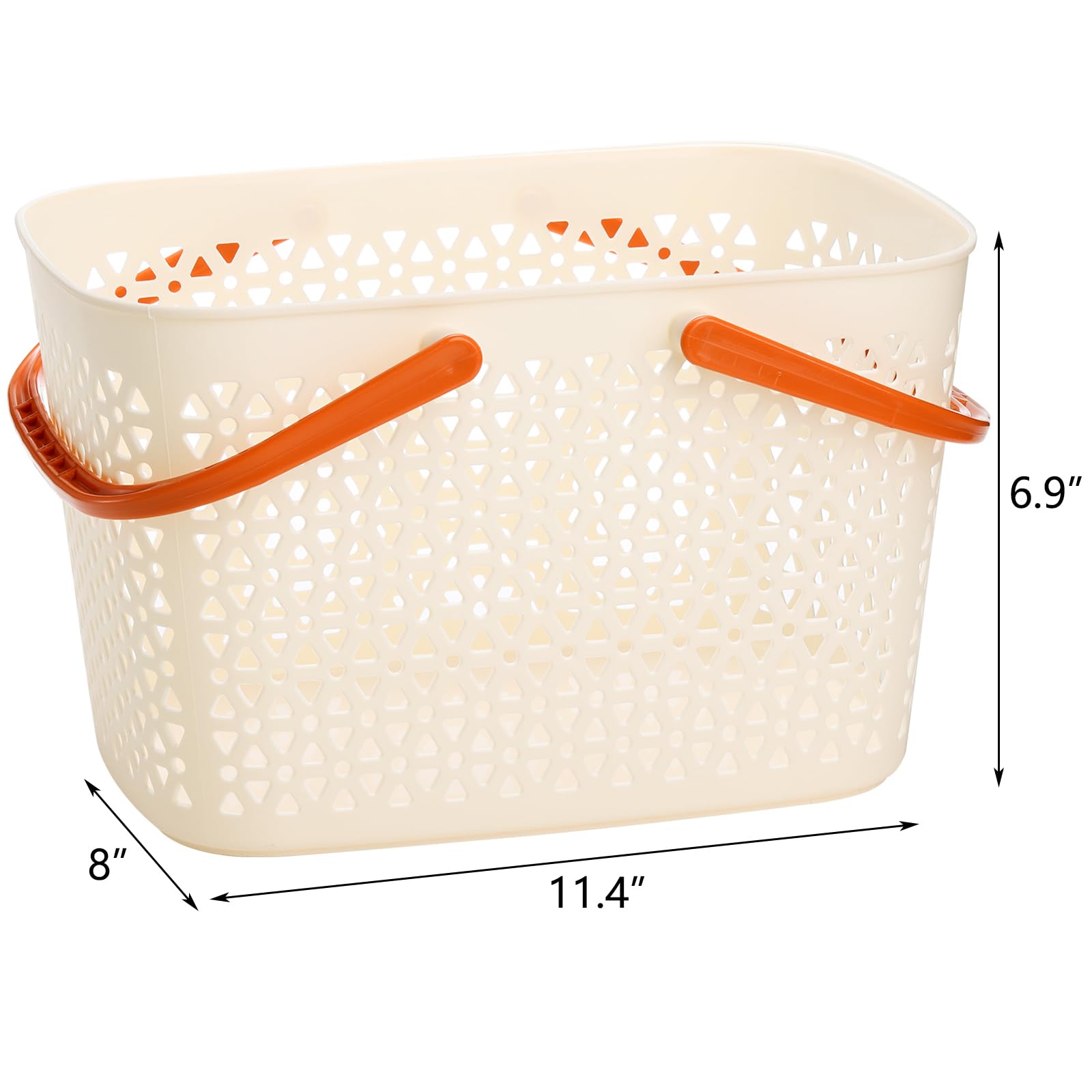 Hedume 2 Pack Portable Shower Caddy Basket, Plastic Organizer Storage Tote with Handle, Plastic Storage Caddy Basket for Bathroom, College, Dorm, Kitchen, Camp, Gym, Garden, Cleaning Supplies