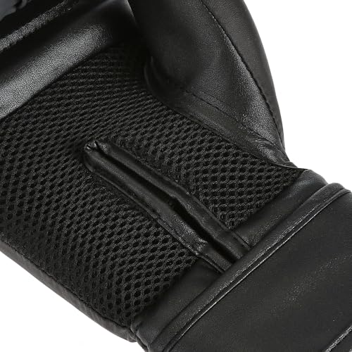 Everlast Prospect 2 Training Gloves Black/Grey 8oz - Enhanced Wrist Wrap for Support - Hook and Loop Closure for Wrist Stability and Secure Fit - Ideal for Training and Sparring
