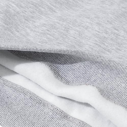 Hatant Men's Hoodie Sweatshirt Pullover Fleece Hooded Athletic Sweat shirt For Men Cotton Winter Heavyweight Oversized Sweatshirt for Men Gym Workout Tops with Side Pocket HHS-L Grey