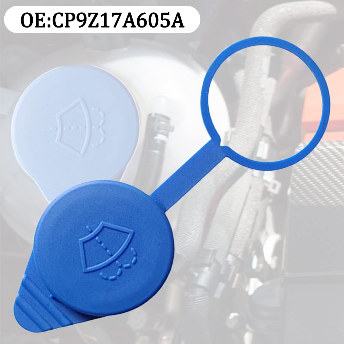 AUCELI 2 Pcs Windshield Wiper Washer Reservoir Fluid Tank Cap, Wiper Water Tank Lid Bottle Cap, Replacement Bottle Cap of Automobile Liquid Tank Fit for Most Car, Universal Vehicle Accessories