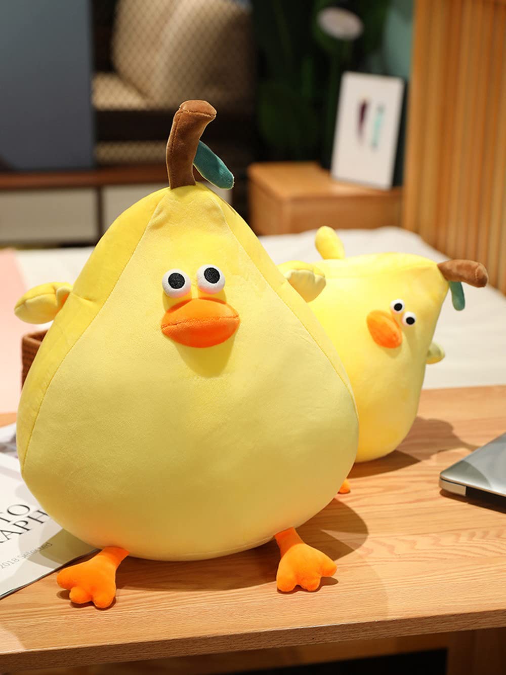 TONGMAN 15.7" New Large Duck Pear Plush Toy Cute Stuffed Duck Animal Plush Duck - Lifelike Stuffed Duck Pillow, Best Gift for Kids