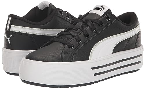 PUMA Women's KAIA 2.0 Sneaker, PUMA Black-PUMA White-Ash Gray, 8
