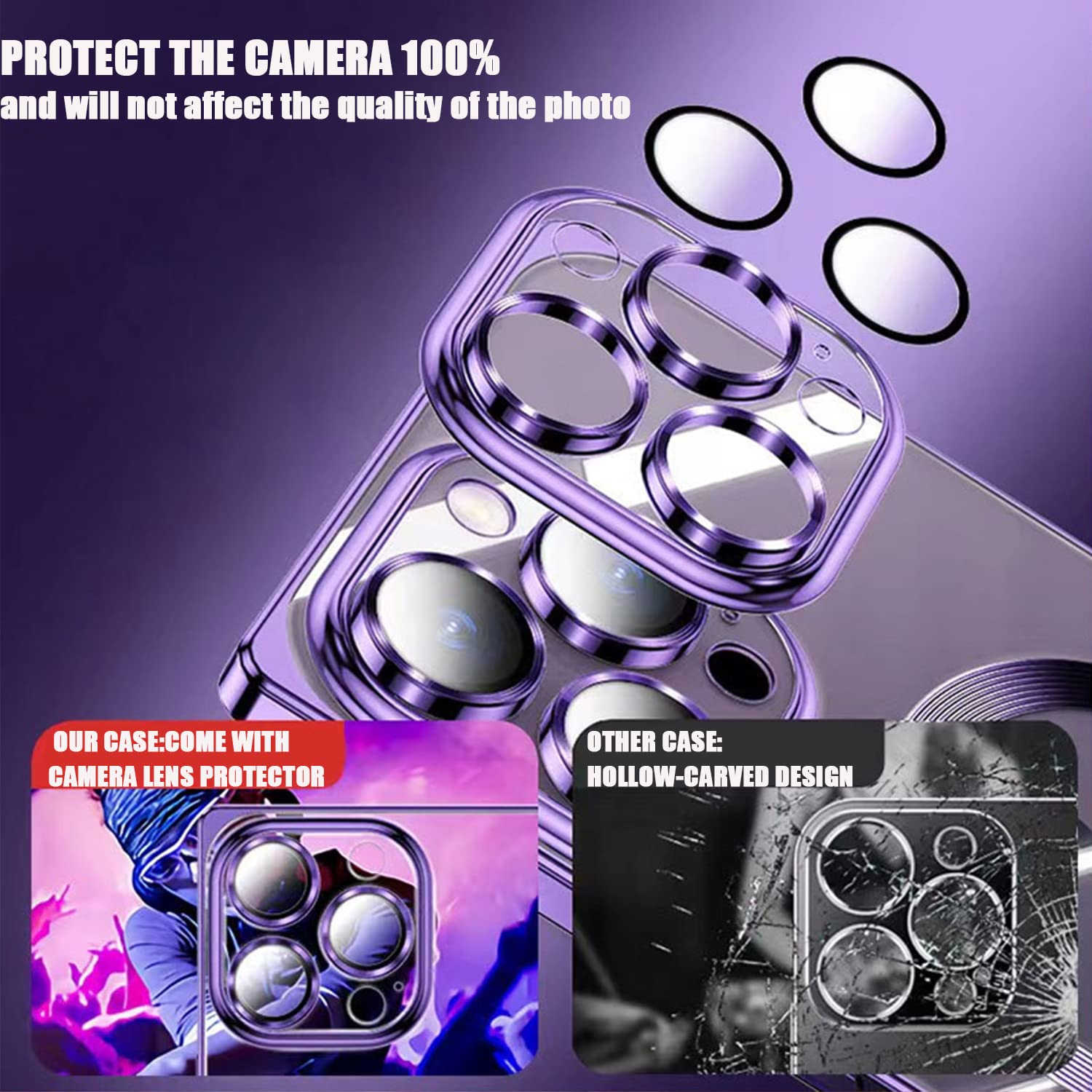 Misscase for iPhone 14 Pro Max Magnetic Case Compatible with MagSafe,Full Protection Square Case with Camera Lens Protector Shockproof Anti-Scratch Dust-Proof Net Case for iPhone 14 Pro Max Pink