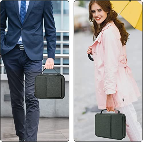 Bible Covers for Men & Women, Bible Case Carrying Church Bag with Book Stand, Bible Bag with Handle, Zipper and Multi-Pockets for Scripture Study Bible Protector, Deep Gray (Patent Pending)
