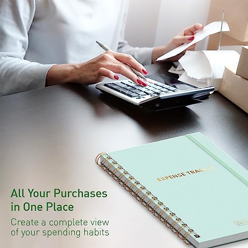 S&O Budget Tracker Notebook - Spending Schedule Notepad to Stay Organized - Savings Journal - Finance Planner - Expense Diary & Money Book - 160 Pages, 6.4” x 8.4”