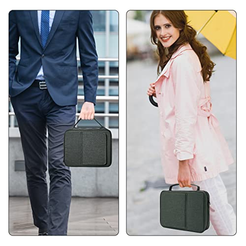 Bible Covers for Men & Women, Bible Case Carrying Church Bag with Book Stand, Bible Bag with Handle, Zipper and Multi-Pockets for Scripture Study Bible Protector, Deep Gray (Patent Pending)