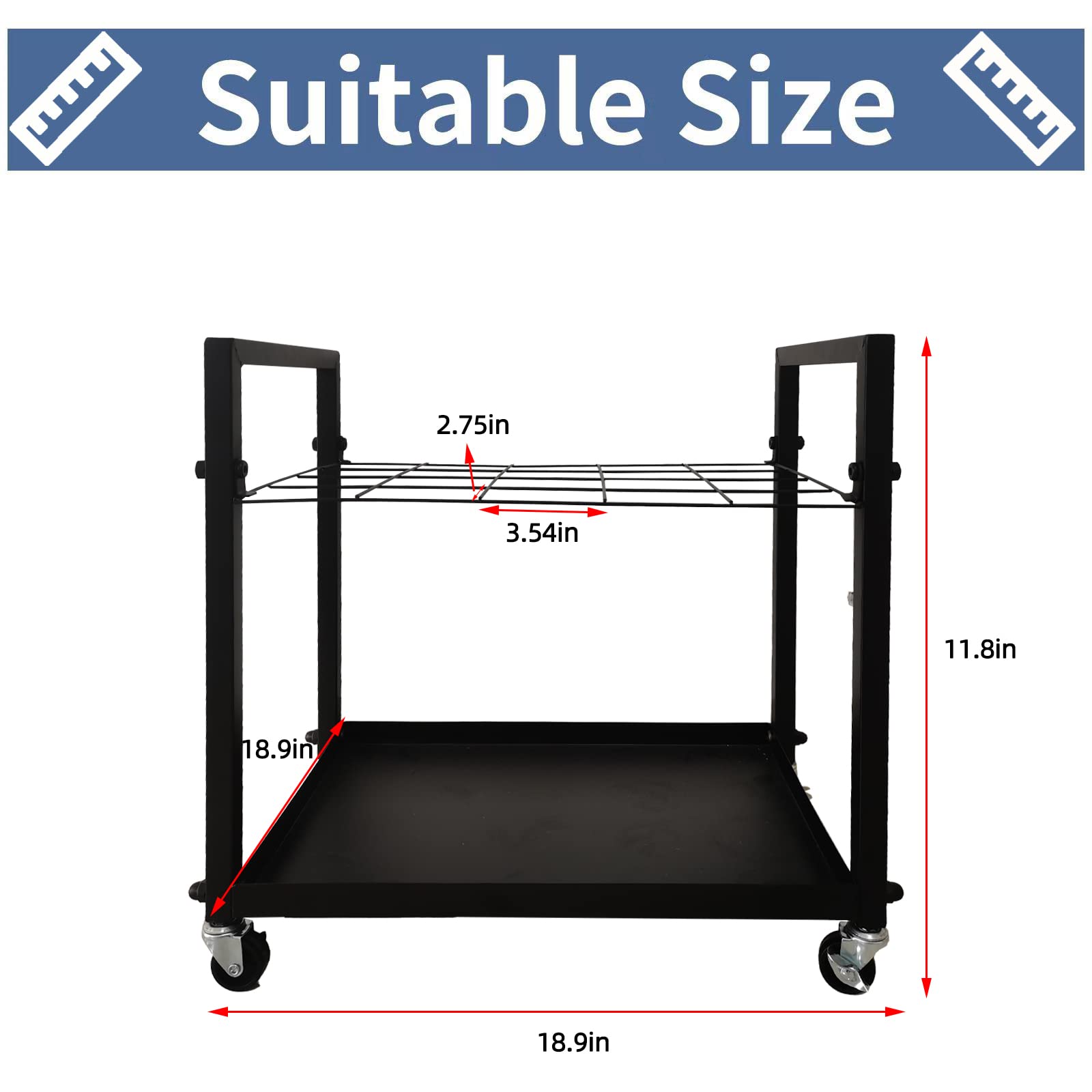 Blueprint Holder with Wheels,Metal Blueprint Storage(18.9 x18.9X 11.8 inches),20 Slots Vinyl Roll Holder with 20 Large Labels