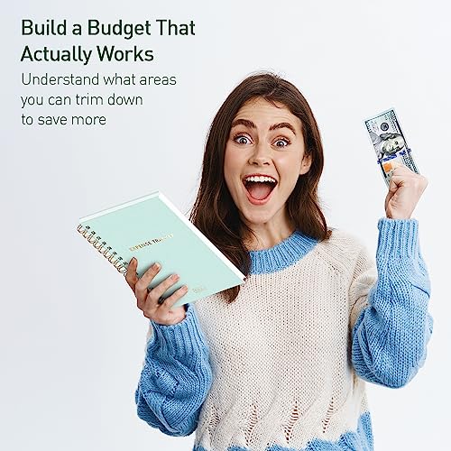 S&O Budget Tracker Notebook - Spending Schedule Notepad to Stay Organized - Savings Journal - Finance Planner - Expense Diary & Money Book - 160 Pages, 6.4” x 8.4”