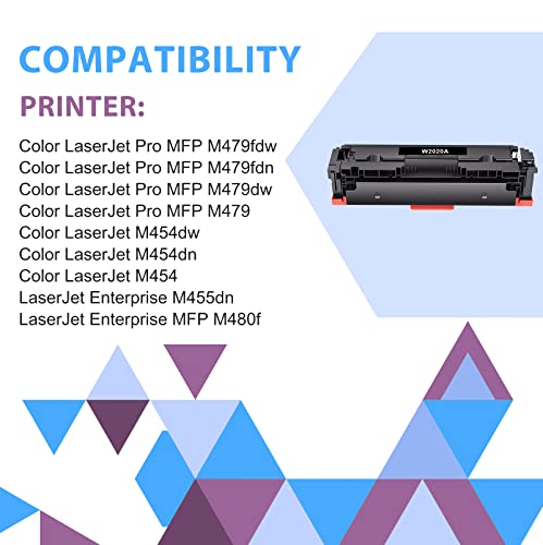 inkalfa 414A Toner Cartridges 4 Pack (with Chip) Compatible Replacement for HP 414A 414X W2020A W2020X Work for HP Color Pro MFP M479fdw M479fdn M454dw M454dn M479 M454 Printer Toner