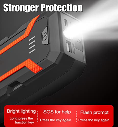 Gehopow Jump Starter Portable for 8.0L Gas/5.0L Diesel, 12V/1500A Auto Jump Box Car Battery Charger Pack, USB Quick Charge Type-C & LED Light & Compass