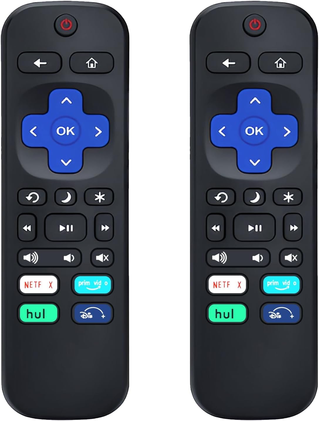 New Universal TV Remote Controls Exclusively for Roku TV,Compatible with TCL, Hisense, Onn, Sharp, Element, Westinghouse, and Philip Roku Serie Smart TVs (Not for Roku Stick or Box)(Pack of 2)