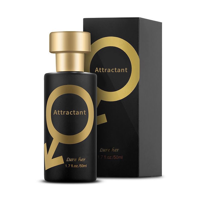 Koxuky Golden Lure for Her Cologne Perfume for Men, Pheromone Perfume Spray Cologne for Men, Infused Essential Oil Perfume for Men to Attract Women, 50ml