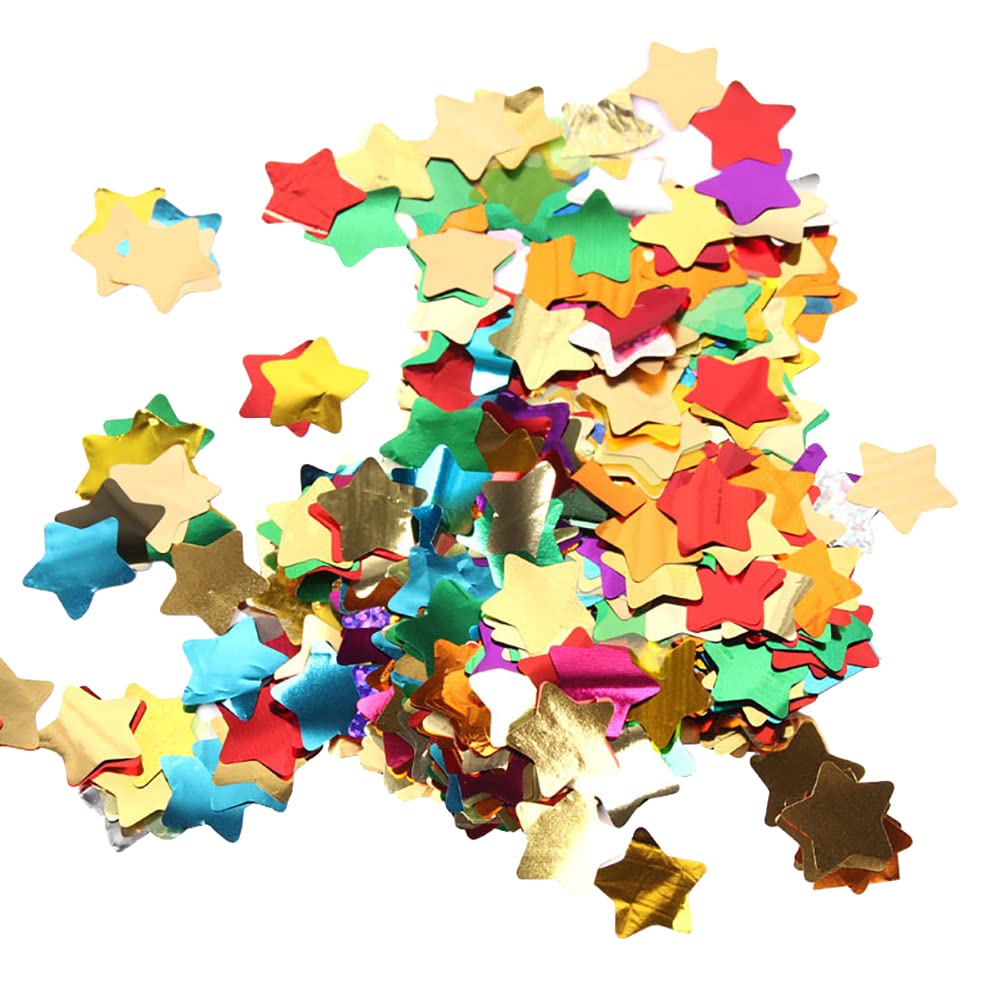 100g Star Foil Confetti Glitter Table Confetti Metallic Sparkling Confetti Foil Sequin Scatter Party Decoration for Birthdays Carnivals Festivals Multicolor
