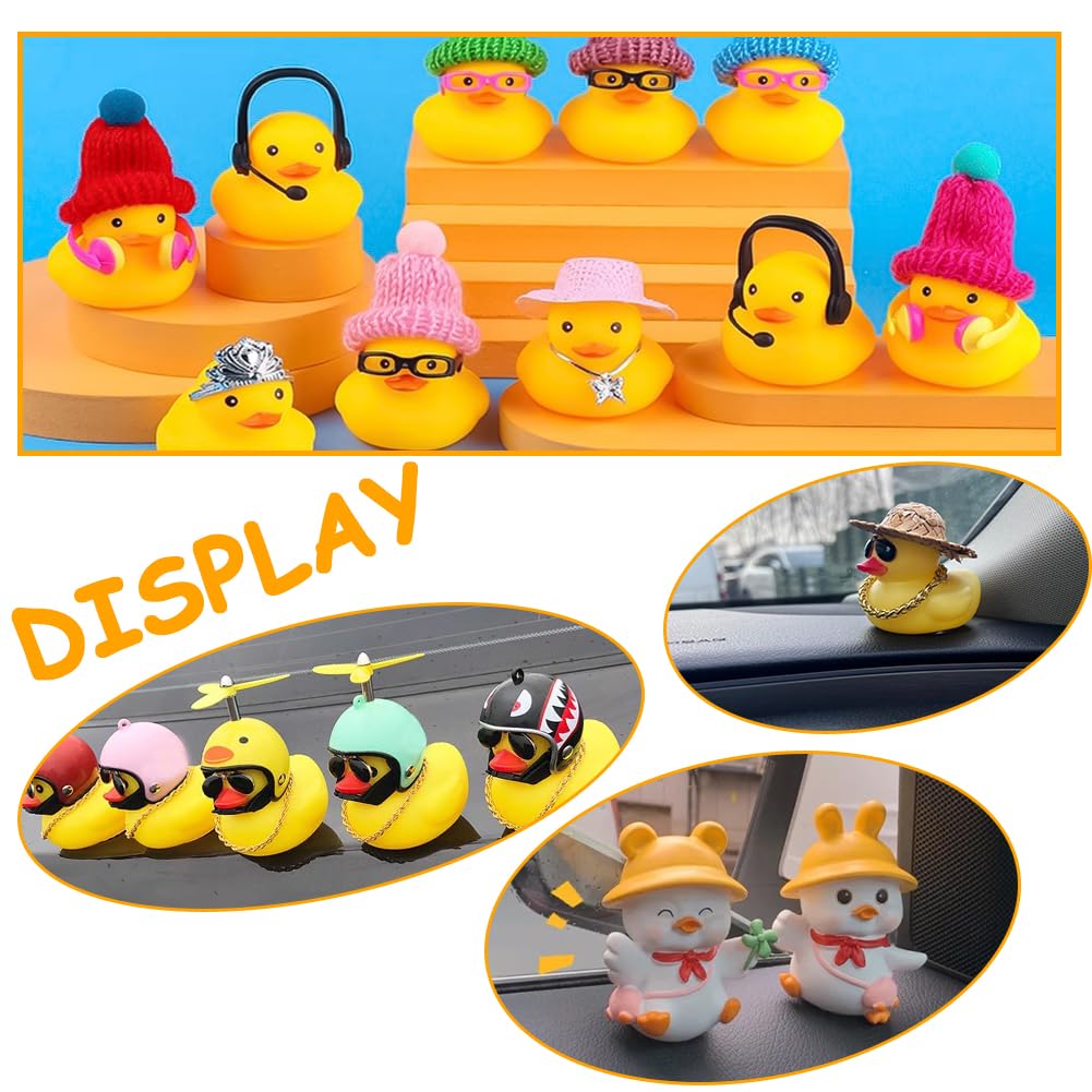 vsshe Duck Plug,10 Pack Jeep Duck Holder Dashboard Duck Jeep Lover Gift Sturdy Rubber Duck Mount with Double Sided Sticker for Jeep Dashboard and Mount Display(Excluding Rubber Duck) Black