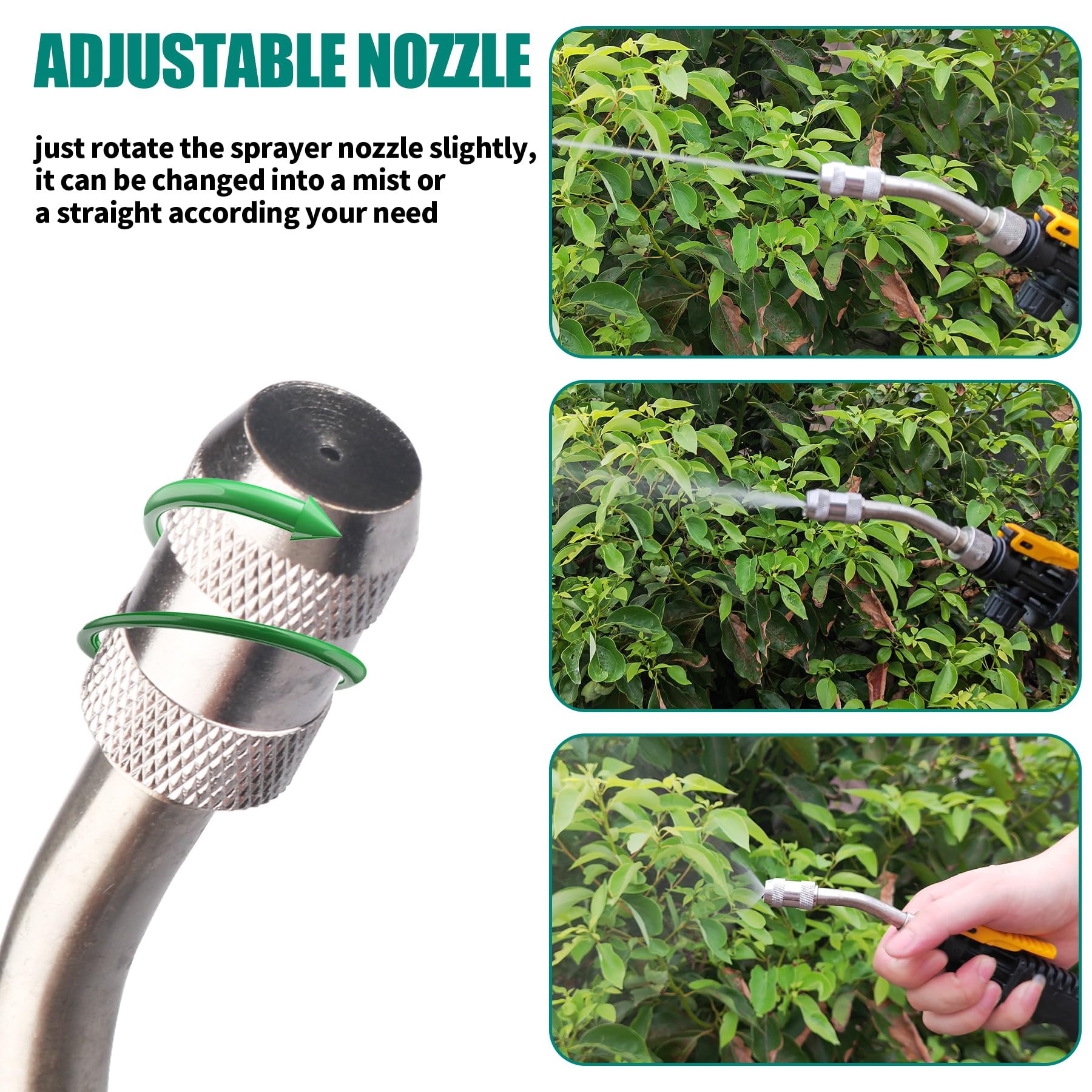 2 Pack 29'' Sprayer Wand Match 3/8'' & 1/4'' Hose, Stainless Steel Sprayer Wand with Shut off Valve, With Hose Quick Connector for Garden, Weed, Car Wash, Lawn etc