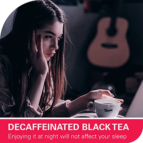 WT WEETEE Organic Decaf Black Tea Bags, USDA Organic Black Tea 100 Count | Smooth & Mild Taste | CO2-Decaffeinated | Resealable Kraft Bag