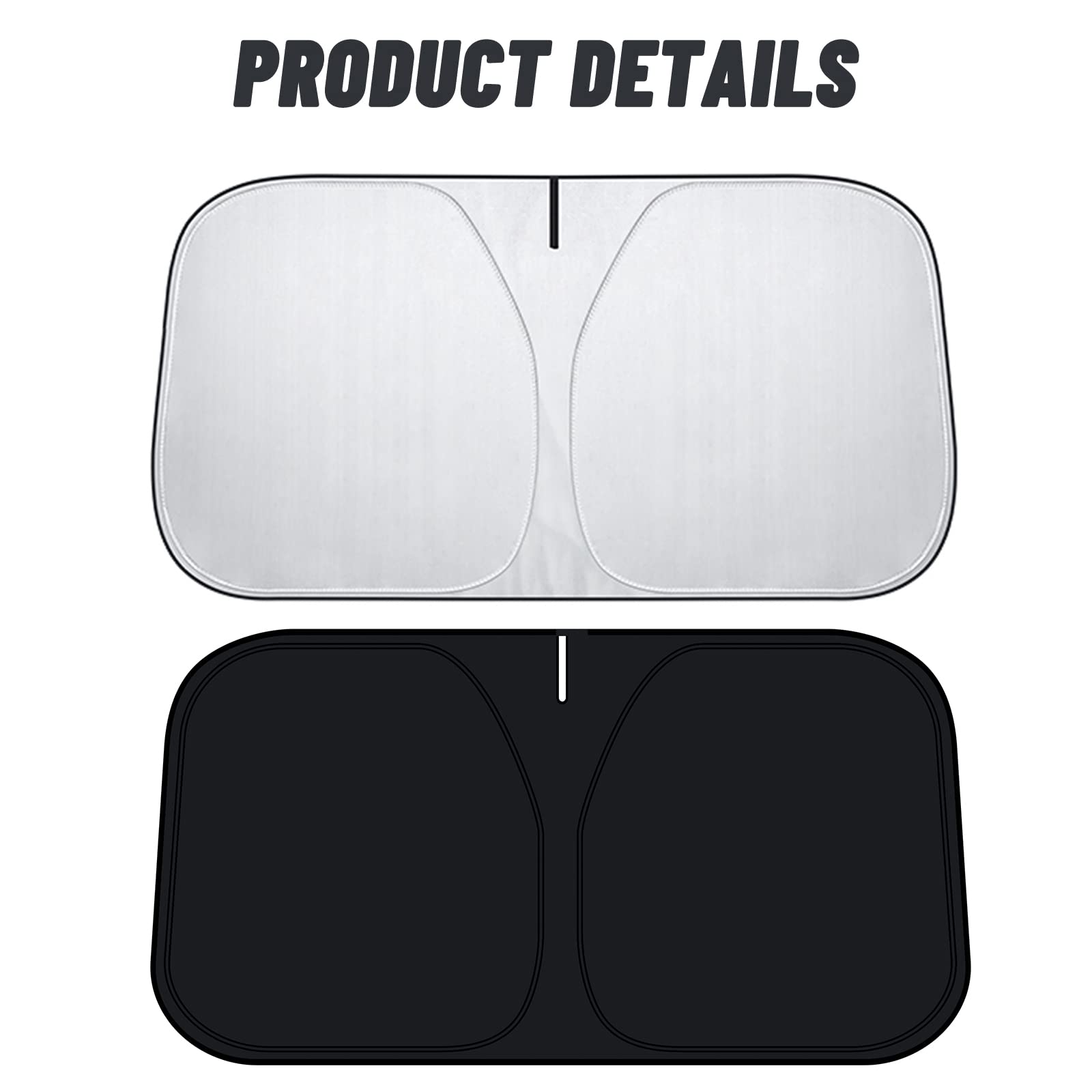 D-Lumina Windshield Sun Shade for 2020 2021 2022 2023 Hyun-dai Palisade Accessories, Front Window Sunshade Sun Visor Protector Block UV Rays Heat, Foldable 2 Layers 210T Material
