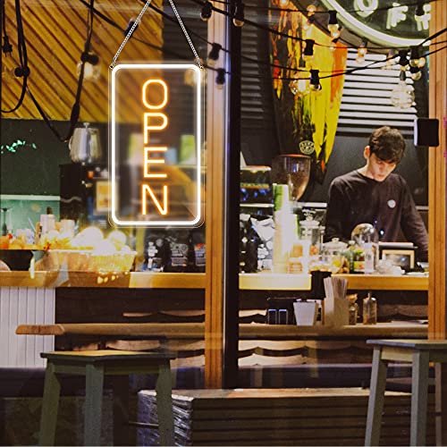 16"x 9" LED Neon Open Sign for Business, Ultra Bright Lighted Sign Open, Electric Light up Sign for Stores, Restaurants Offices Retail Shops Window Storefronts