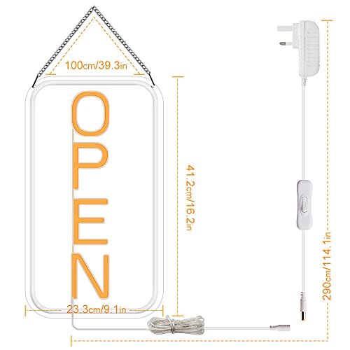 16"x 9" LED Neon Open Sign for Business, Ultra Bright Lighted Sign Open, Electric Light up Sign for Stores, Restaurants Offices Retail Shops Window Storefronts