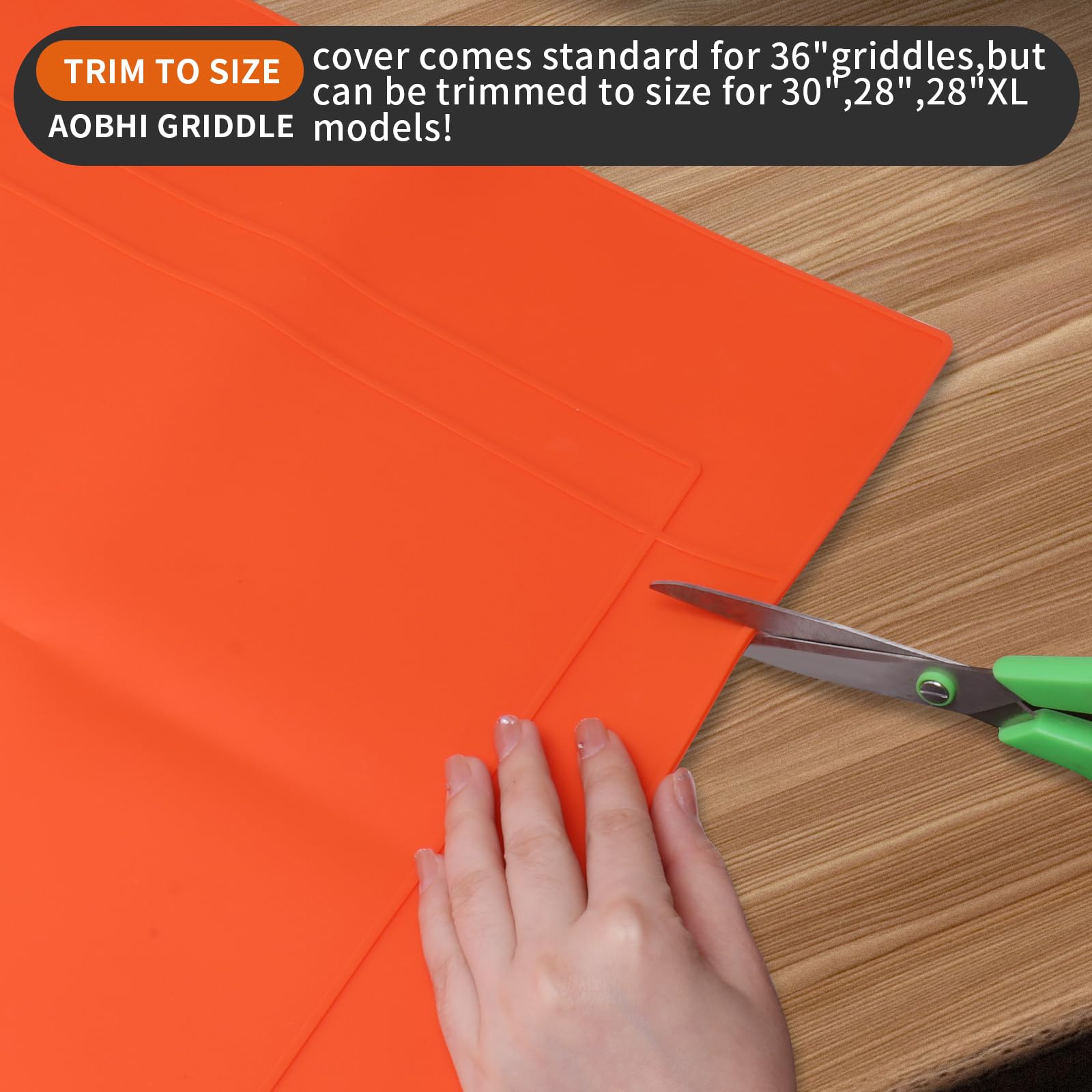 AOBHI 36" Silicone Griddle Cover Mat for Blackstone: Grill Accessories Griddle Flat Top Cover Food-Grade Protection Grill Buddy Mats,Cuttable Fit 30",29",28",22" and 17" Griddle