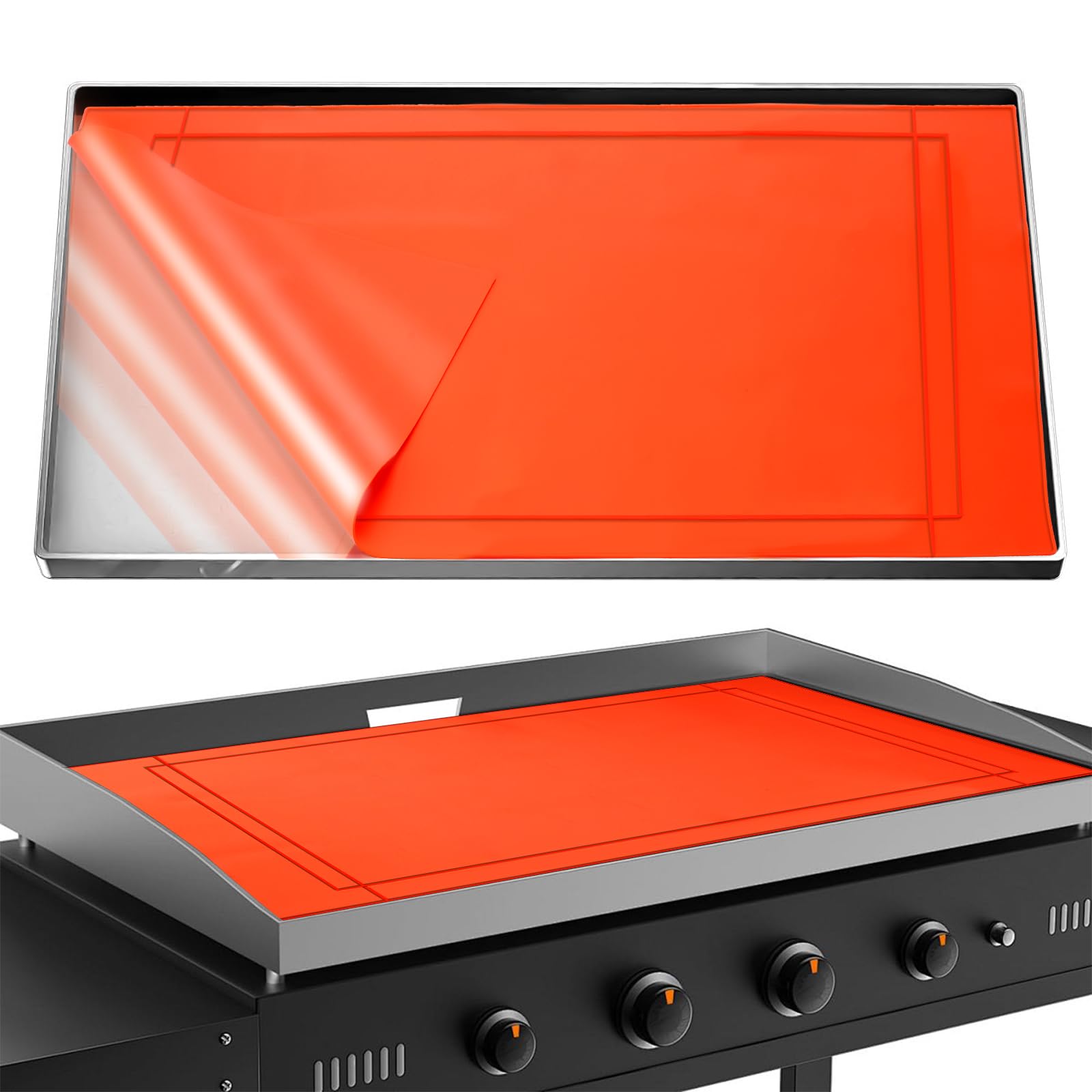 AOBHI 36" Silicone Griddle Cover Mat for Blackstone: Grill Accessories Griddle Flat Top Cover Food-Grade Protection Grill Buddy Mats,Cuttable Fit 30",29",28",22" and 17" Griddle