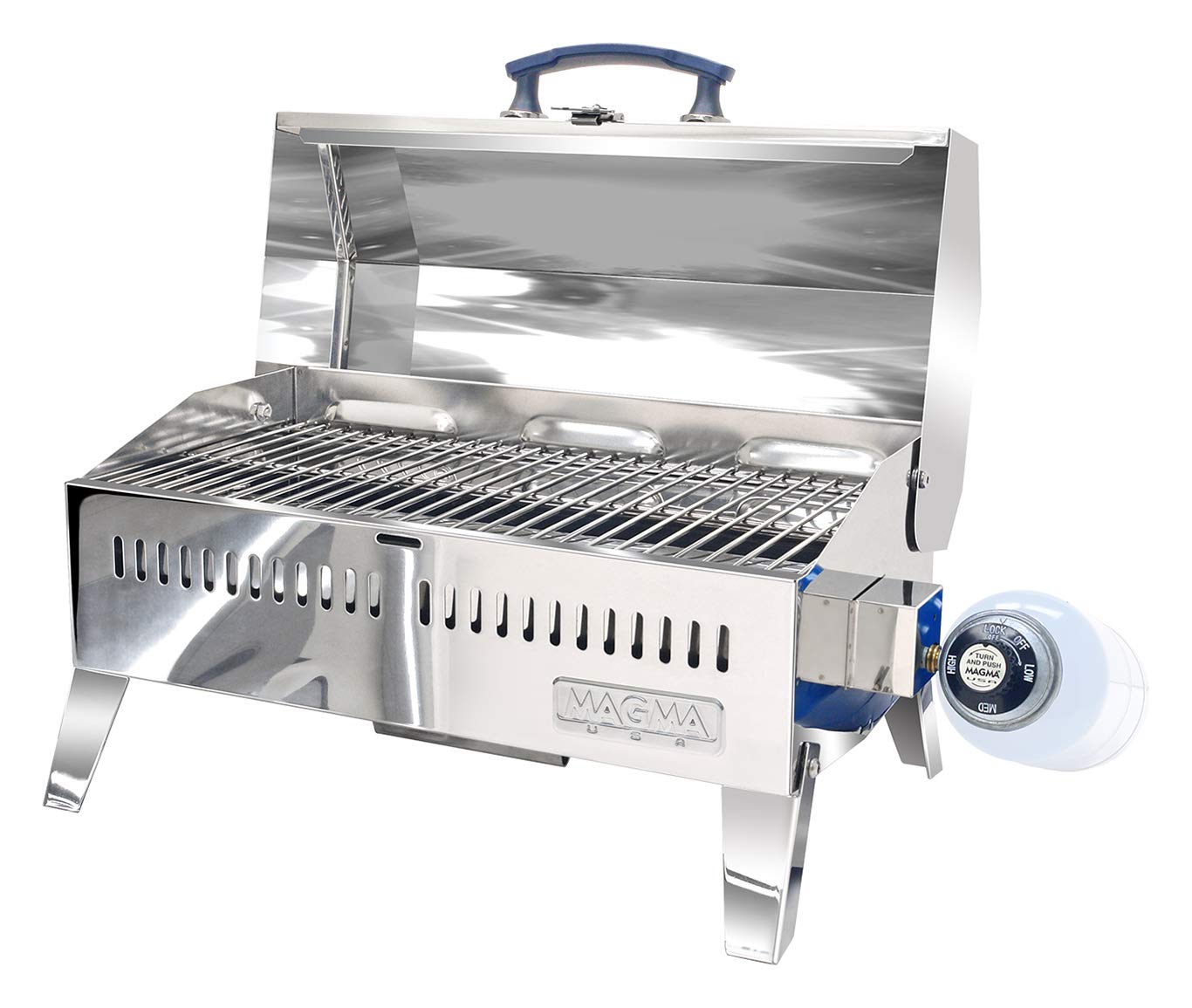 Magma Products Cabo Gas Grill + Double Locking Stowable Pedestal Mount