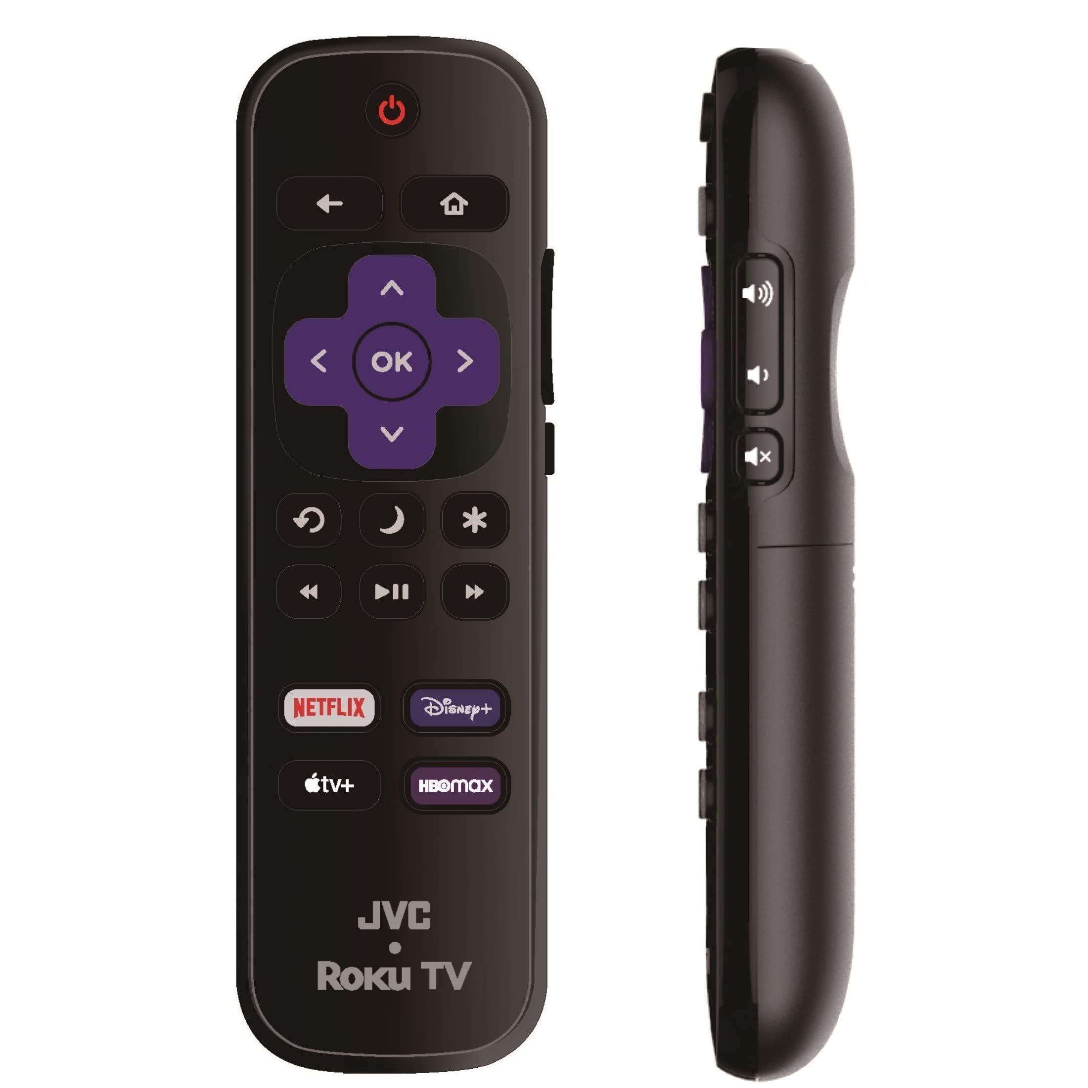 OEM Replacement Remote Control Compatible with All JVC HDR Roku Smart LED TVs 【Only Works with JVC Roku TV, Not for Roku Stick and Roku Box】 (Netflix/Disney Plus/Apple TV+ / HBO Max)