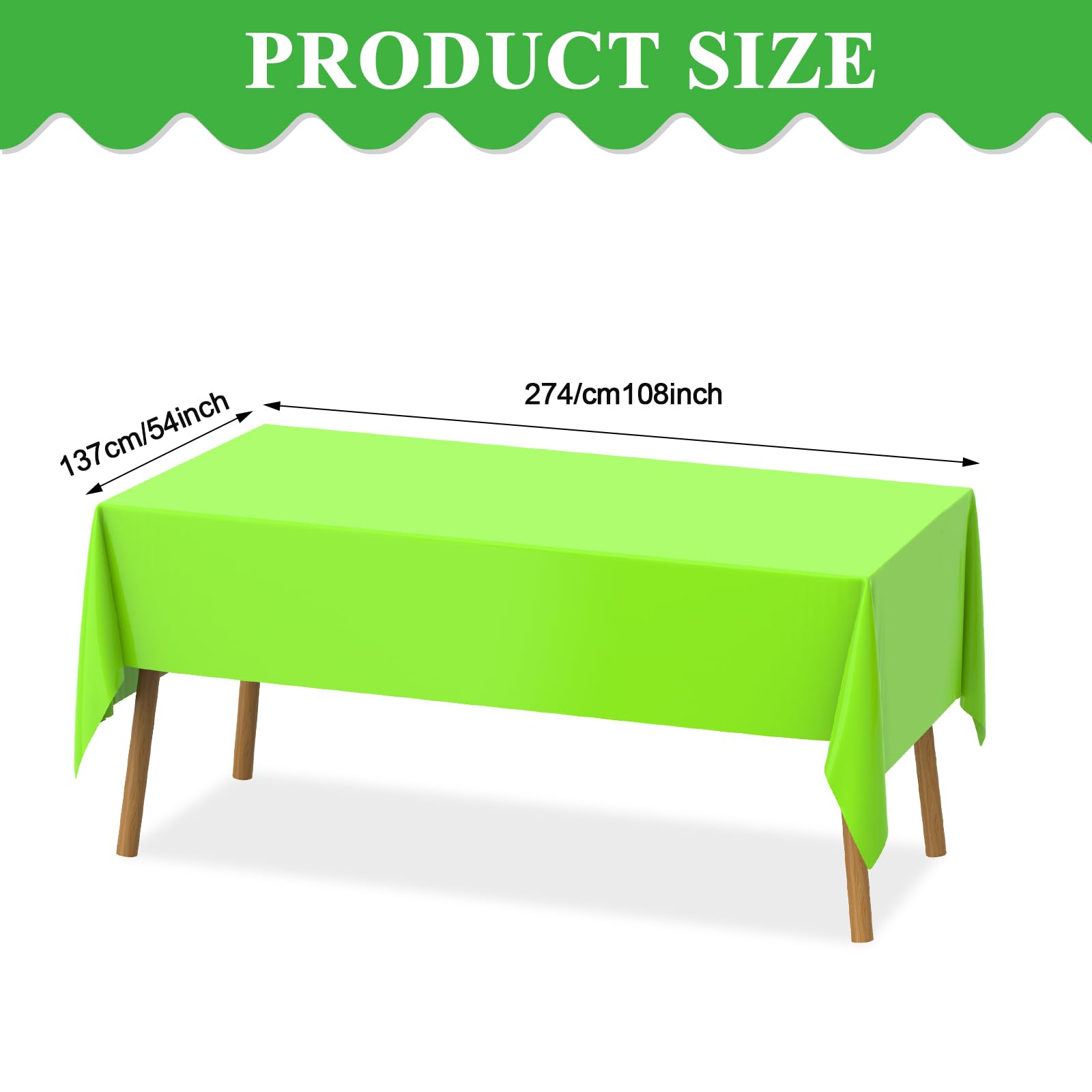 Hosuly Mexican Fiesta Tablecloth 54 x 108'' Party Plastic Tablecloth Striped Table Cover for Mexican Fiesta Party Decorations(Simple Style, 6 Pcs)