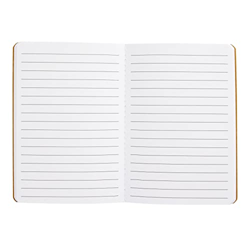 12 Pack A6 Kraft Paper Notebooks, Happy Journal for Kids, Teens, and Girls, 80 Lined Pages (4 x 5.75 In)