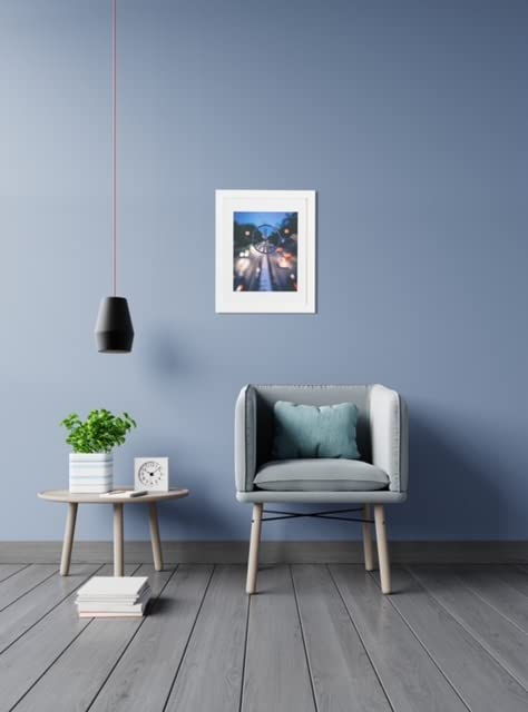 iDecorlife 16x20 White Picture Frames - Extra Thick Tempered Glass and Real Wood 11x14 Picture Frame with Mat or 16x20 Frame Without Mat - Wall Mounting Ready Real Wood Photo Frame