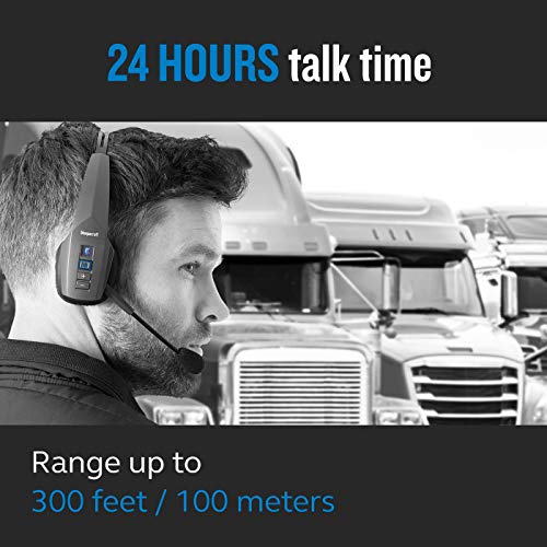 BlueParrott B350-XT Noise Cancelling Bluetooth Headset β Updated Design with Industry Leading Sound and Improved Comfort, Hands-Free Headset with Expanded Wireless Range and IP54-Rated Protection