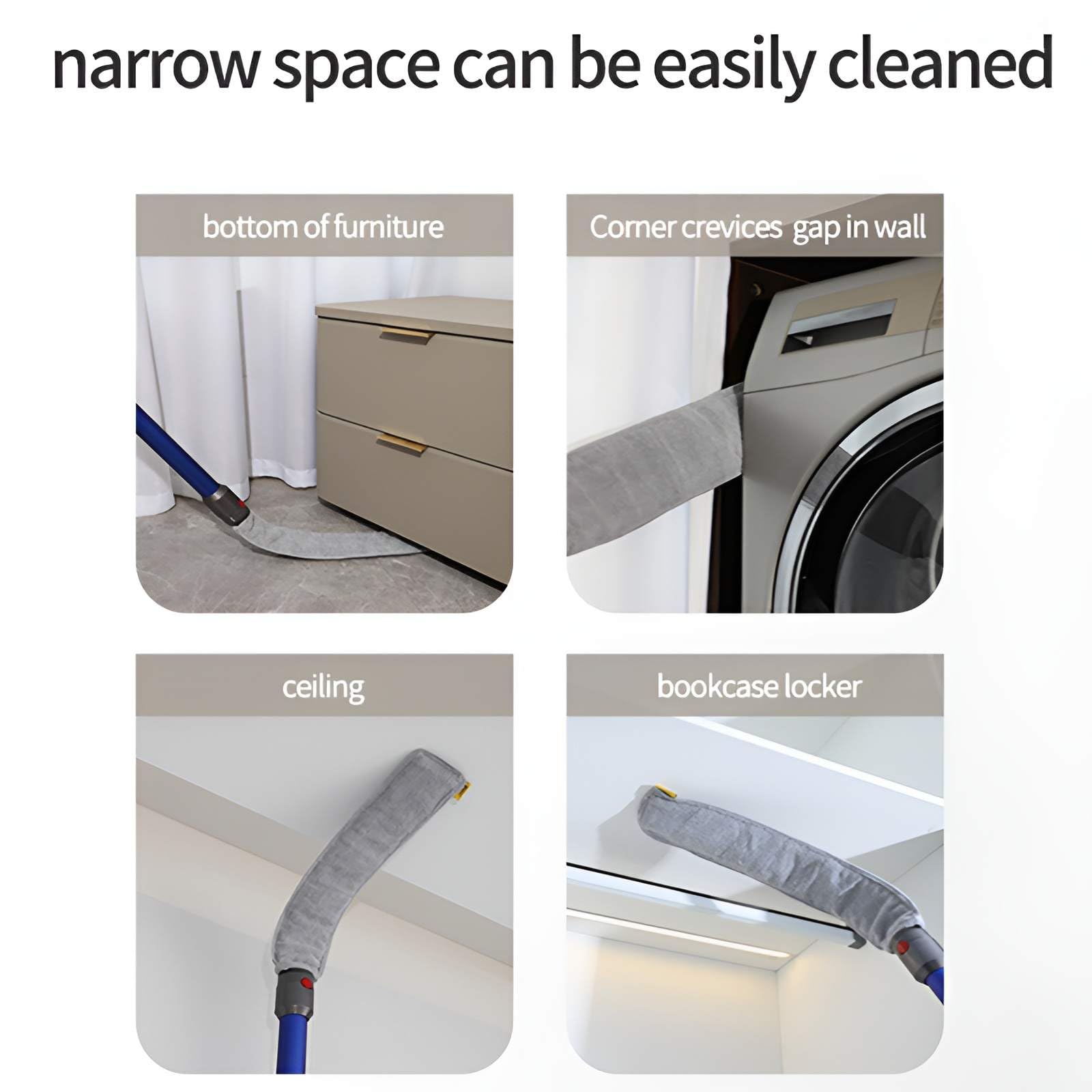 Flat brush Replacement for Cordless Vacuum Cleaners V7 V8 V10 V11 V12 V15 Flexible Crevice Tool Good for Corners and Gaps Cleaning