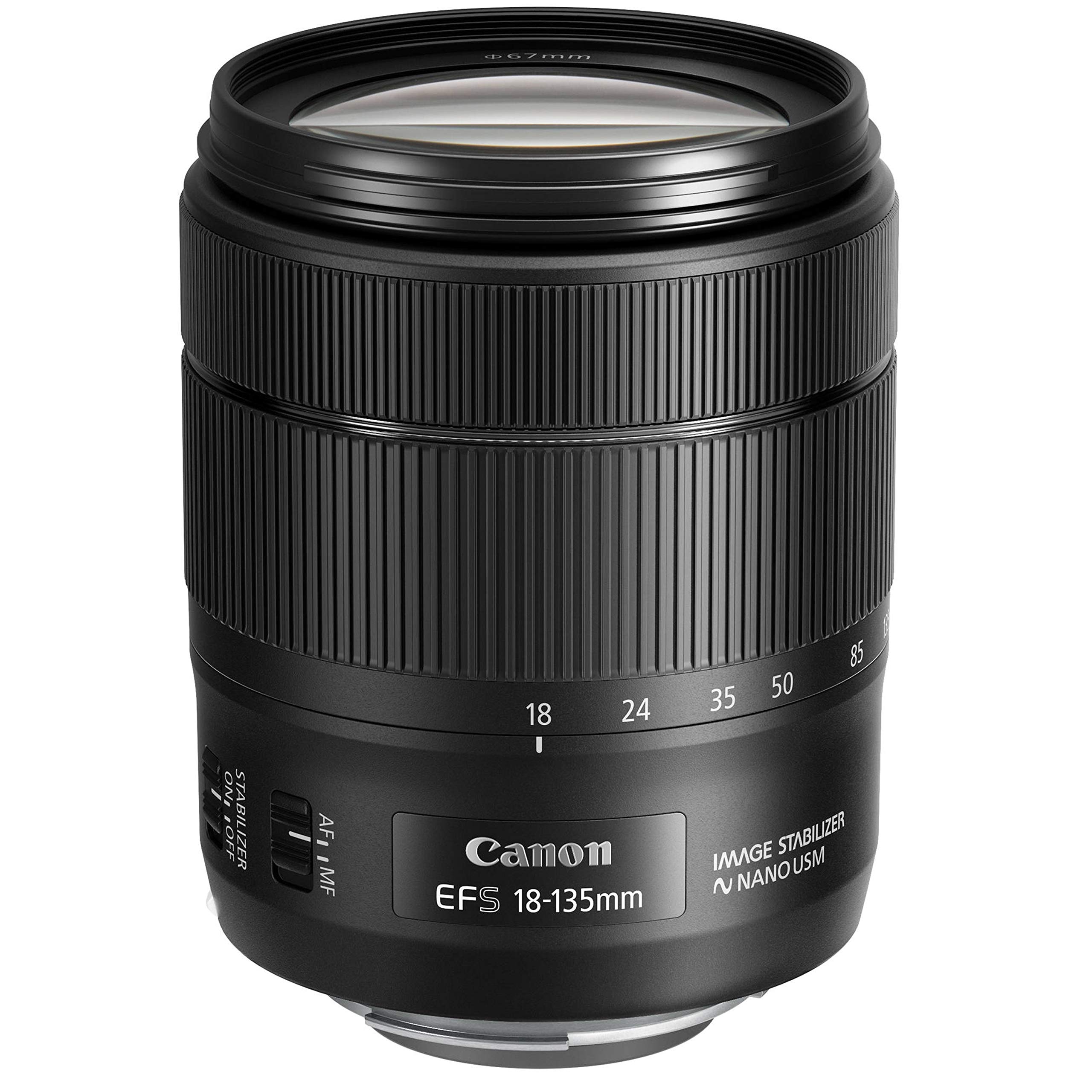 Canon EOS 90D DSLR Camera w/EF-S 18-135mm f/3.5-5.6 is USM Zoom Lens + 75-300mm F/4-5.6 III Lens+ 64GB Memory Cards, Professional Photo Bundle (42pc Bundle)