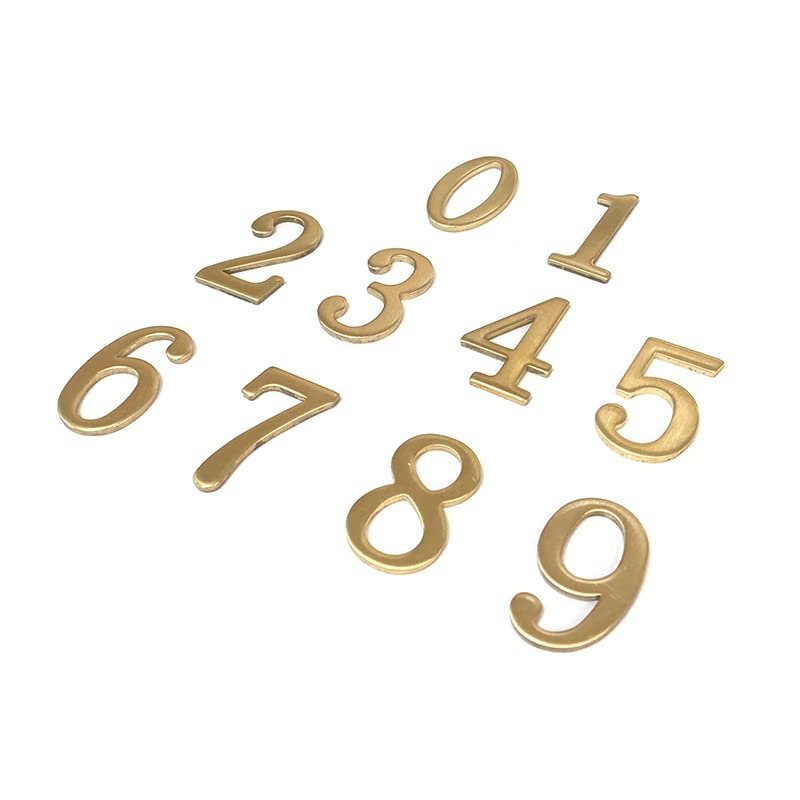 1Pcs Mailbox Numbers 2 Inch Brass House Numbers for Outside,Self Adhesive 3D Address Numbers for House, Apartment, Office, Hotel Room, Mailbox Signs,Brass (No.5)