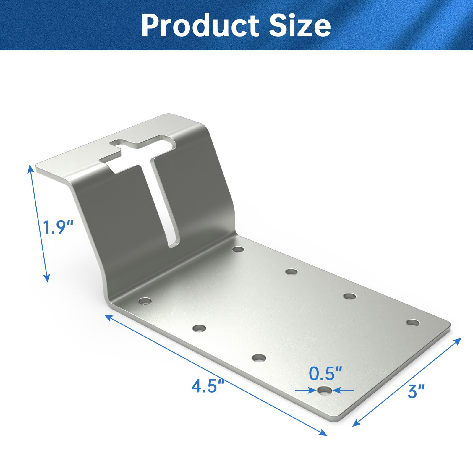 ForoGore 6 Pack T-Post Bracket 3" (Vertical) T Post Mounting Bracket, Mounting T Post Bracket for Signs, Plywood Install