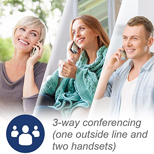 VTECH VG208 DECT 6.0 Corded/Cordless Phone for Home with Answering Machine, Call Blocking, Caller ID, Large Backlit Display, Duplex Speakerphone, Intercom, Line-Power (Silver/Black)