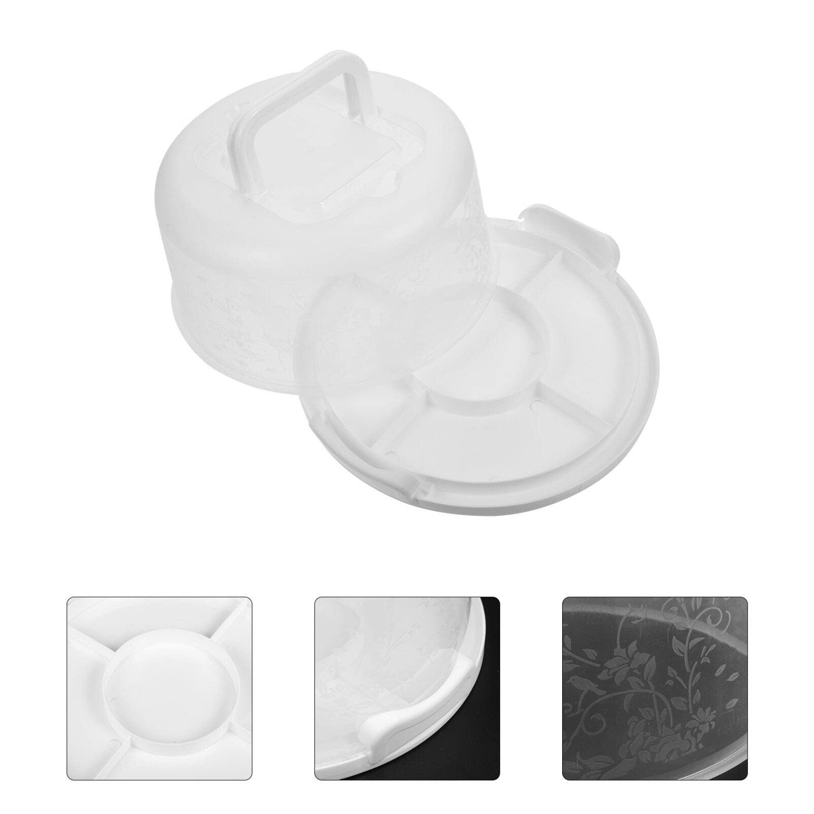 Reusable Cake Carrier Handle Portable Bread Box Cake Keeper Cake Storage Container Transporting Cakes Pies Desserts Fits Standard Cake Boxes Easy Clean