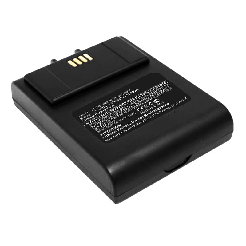 Synergy Digital Credit Card Reader Battery, Compatible with VeriFone M50 Credit Card Reader, (Lithium, 7.4V, 1800mAh) Ultra High Capacity, Replacement for VeriFone CCR-8020 Battery